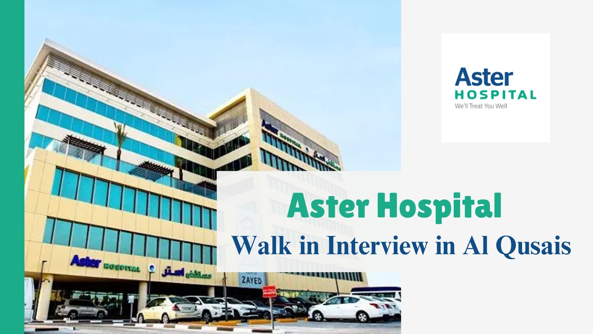 Aster Hospital Calls for Walk in Interview