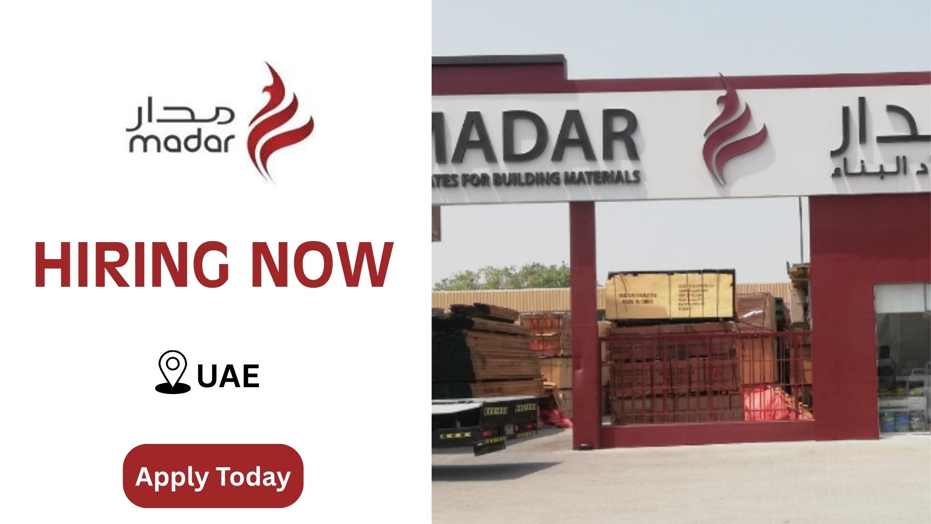 Madar Emirates for Building Materials Latest Hiring