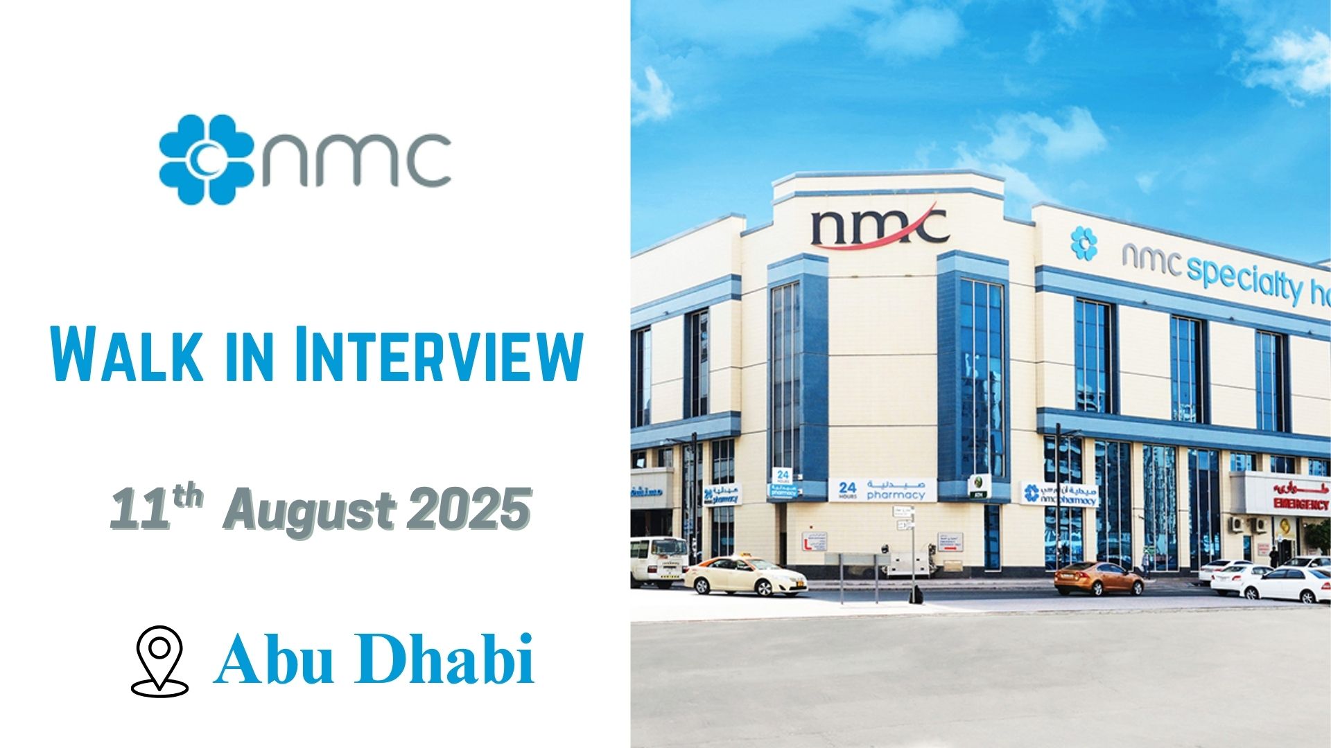 NMC Healthcare Walk in Interview for Nurses - Caza News