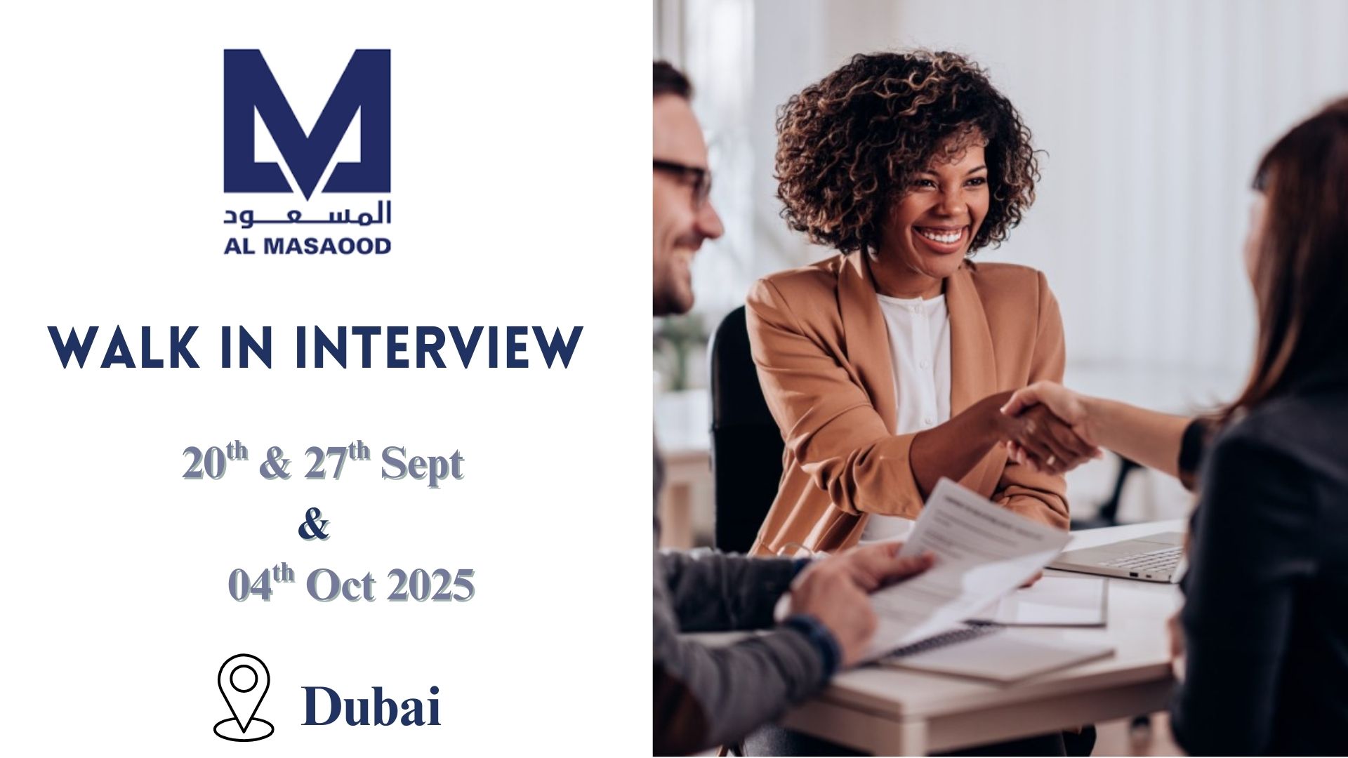 Al Masaood Power Walk in Interview in Dubai - Caza News