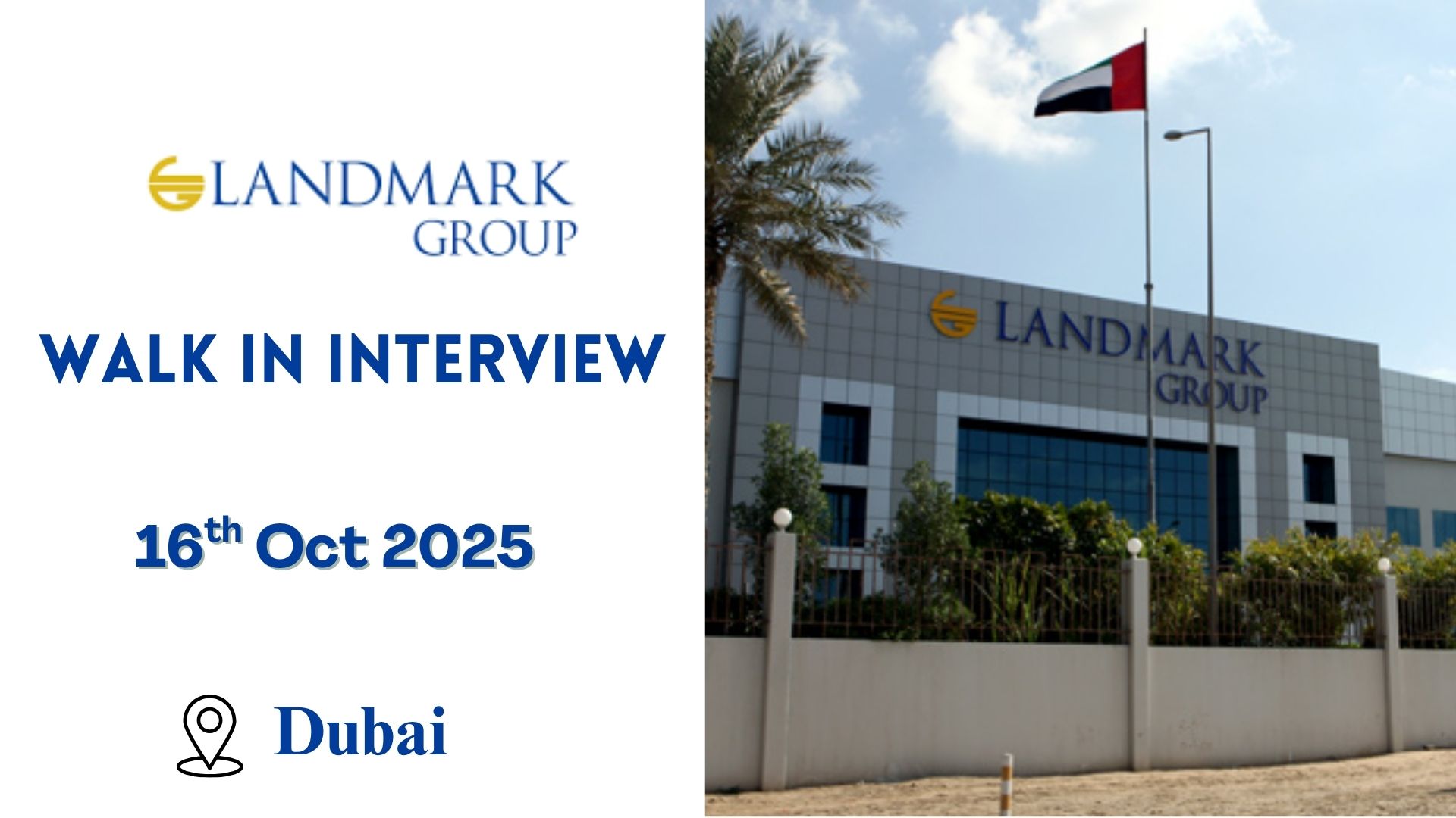 Landmark Group Walk in Interview in Dubai